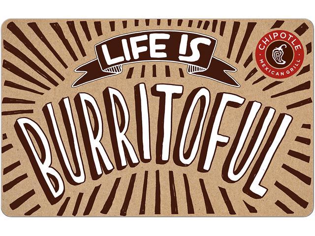 Chipotle $25 Gift Card (Email Delivery) Free Chipotle $5 Gift Card w ...