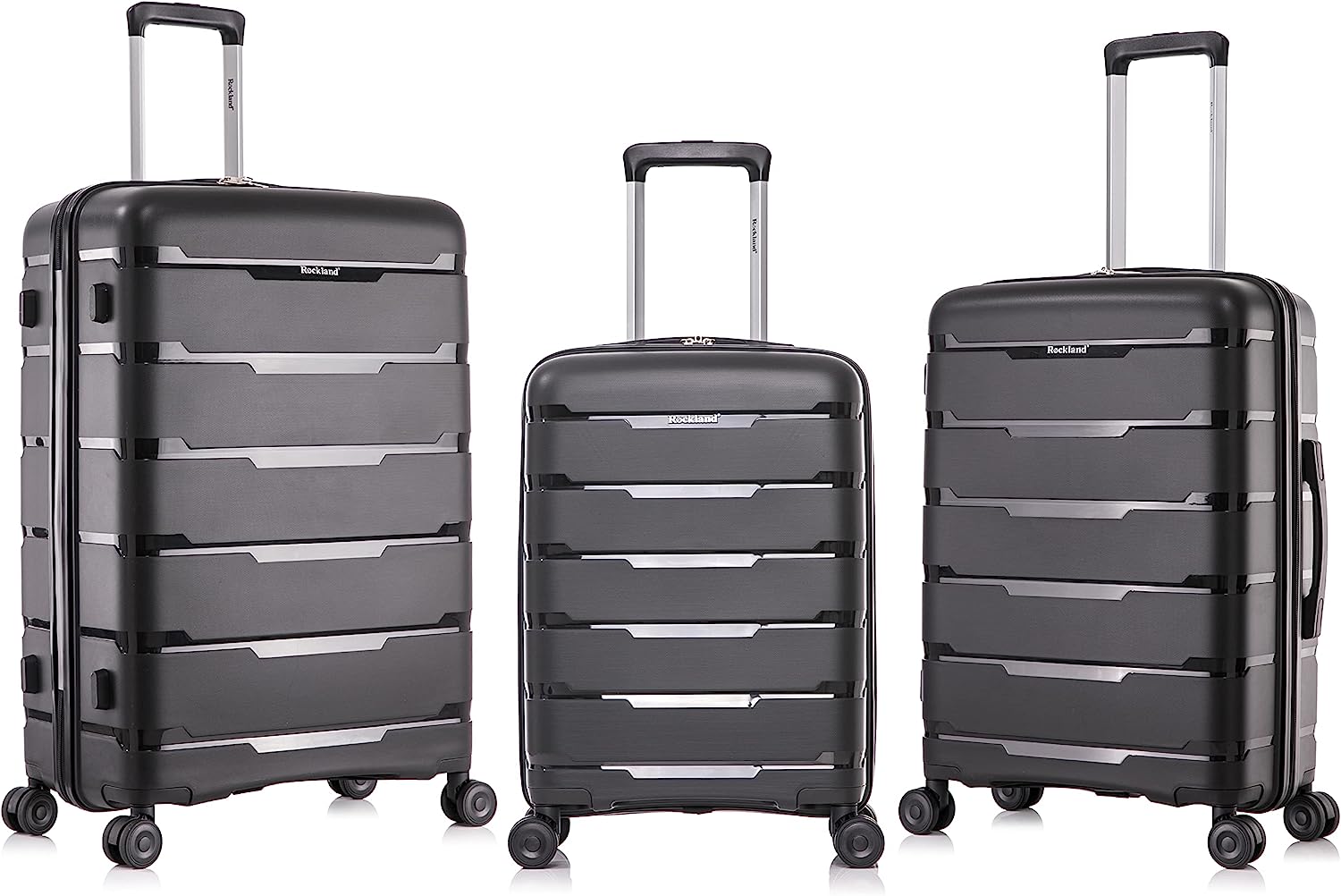 Prime Members: 3-Pc Rockland Hardside Luggage Set w/ Spinner Wheels ...