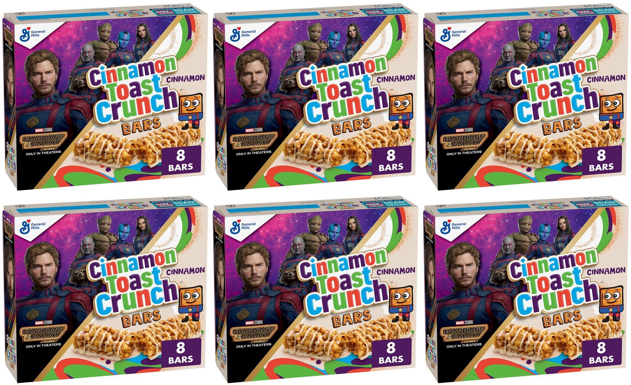 6-Pack 8-Count Cinnamon Toast Crunch Breakfast Cereal Treat Snack Bars ...