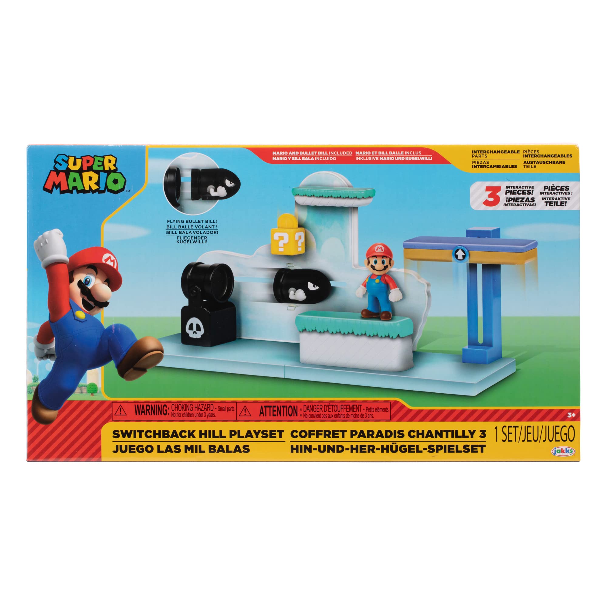 Nintendo Super Mario Switchback Hill Playset w/ 2.5" Mario Figure $9.93 ...