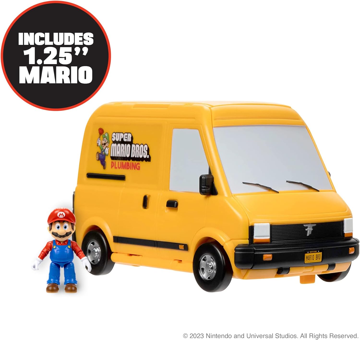 The Super Mario Bros. Movie Van Playset w/ 1.25" Mario Figure $15 ...