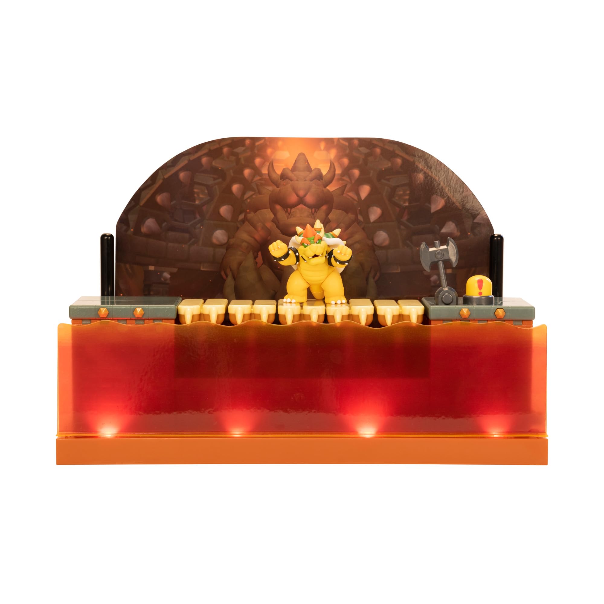 Super Mario Deluxe Bowser Battle Playset with Lights and Sounds $20 ...