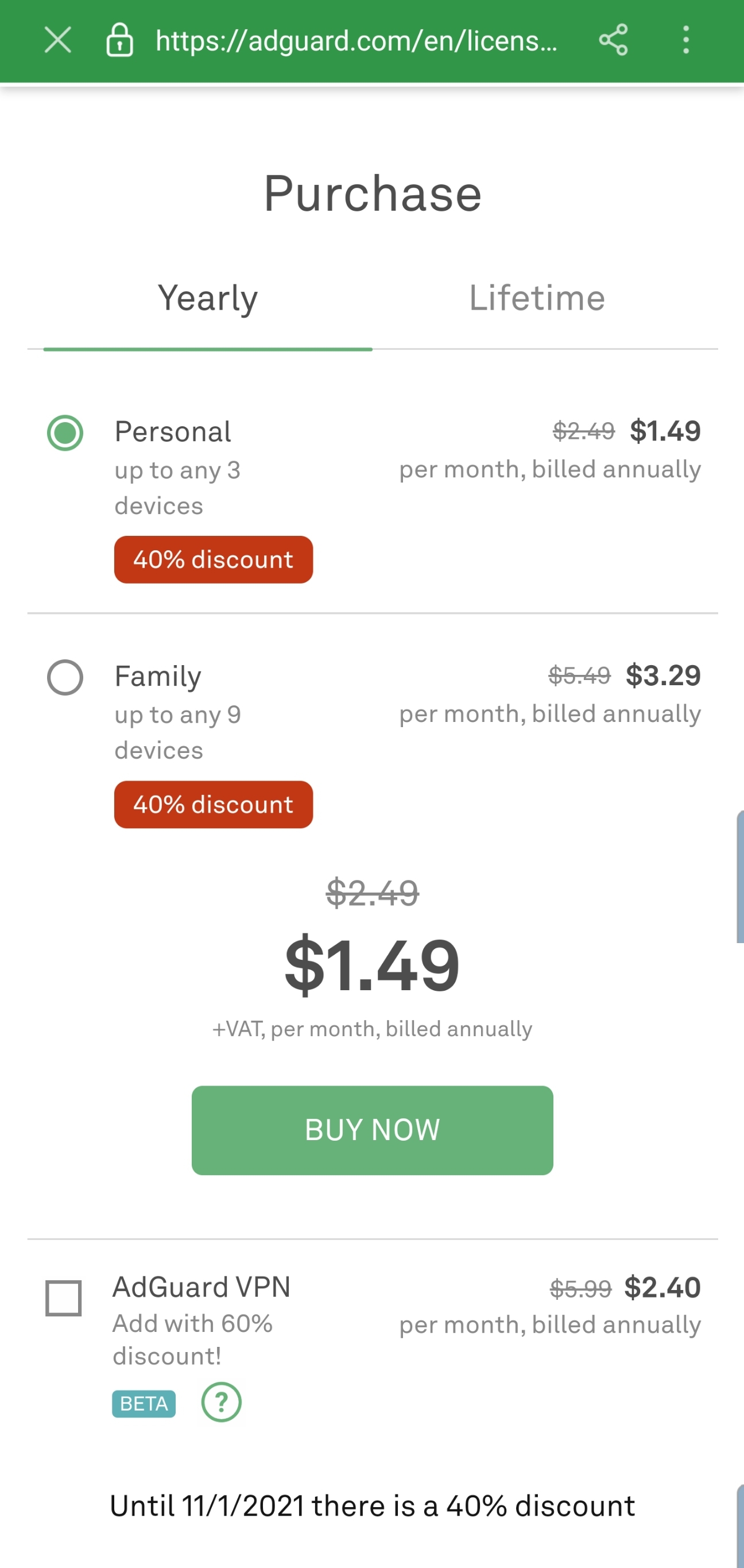 40% off lifetime or annual Adguard license - $18 for 3 devices, $40 for ...