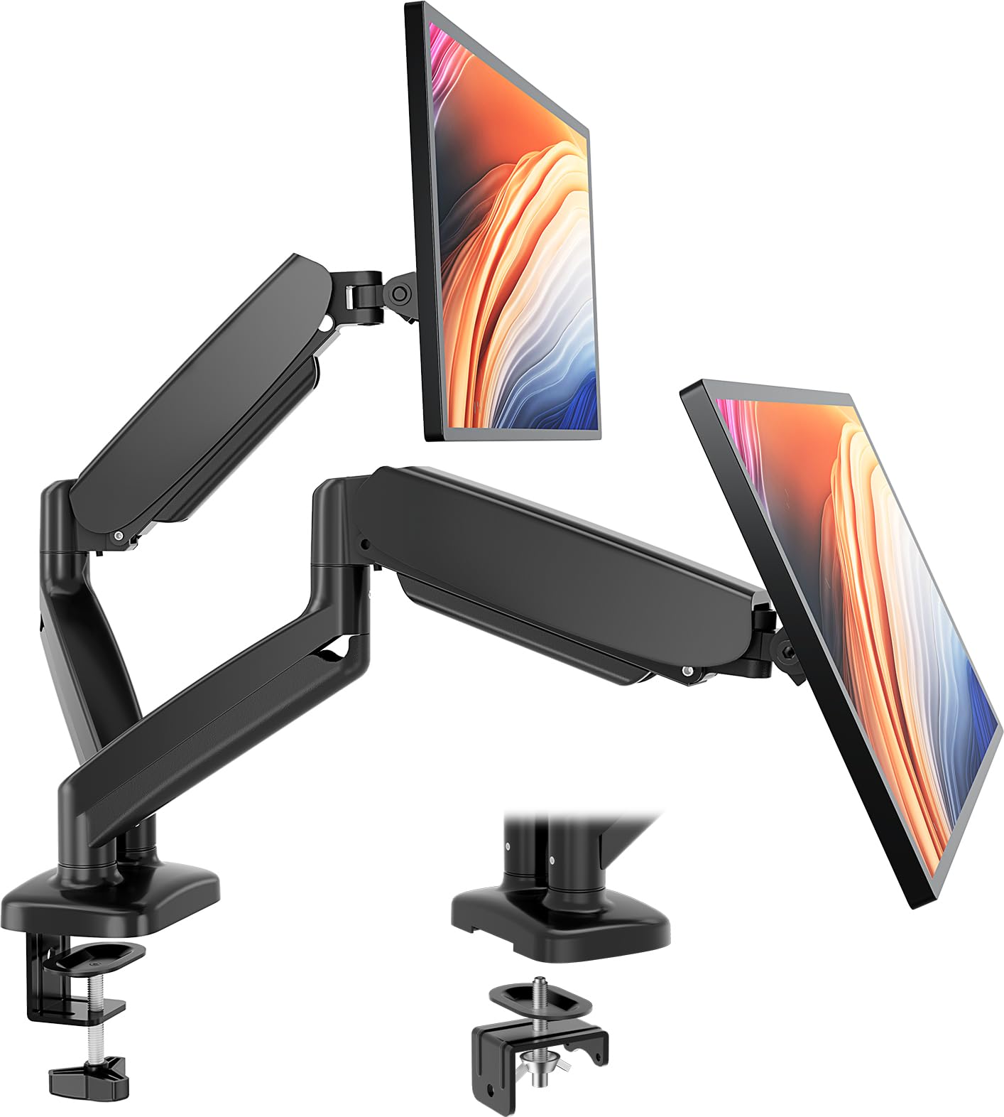 Sweetcrispy Dual Monitor Adjustable Gas Spring Stand Monitor Mount (13 ...