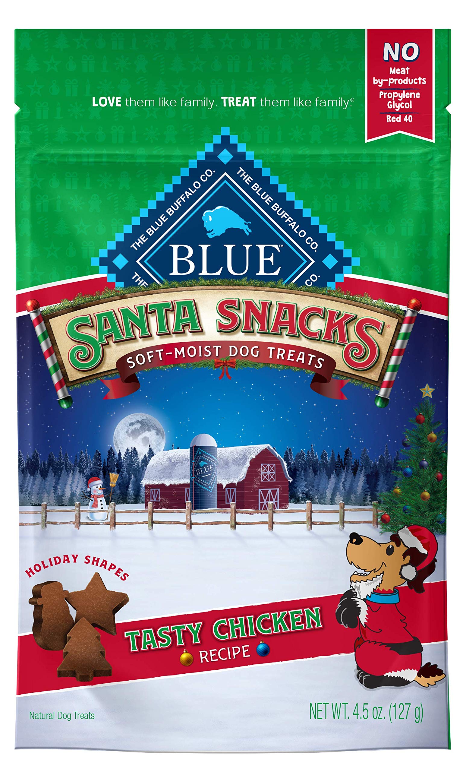 4.5-Oz Blue Buffalo Santa Snacks Natural Soft Dog Treats (Chicken)