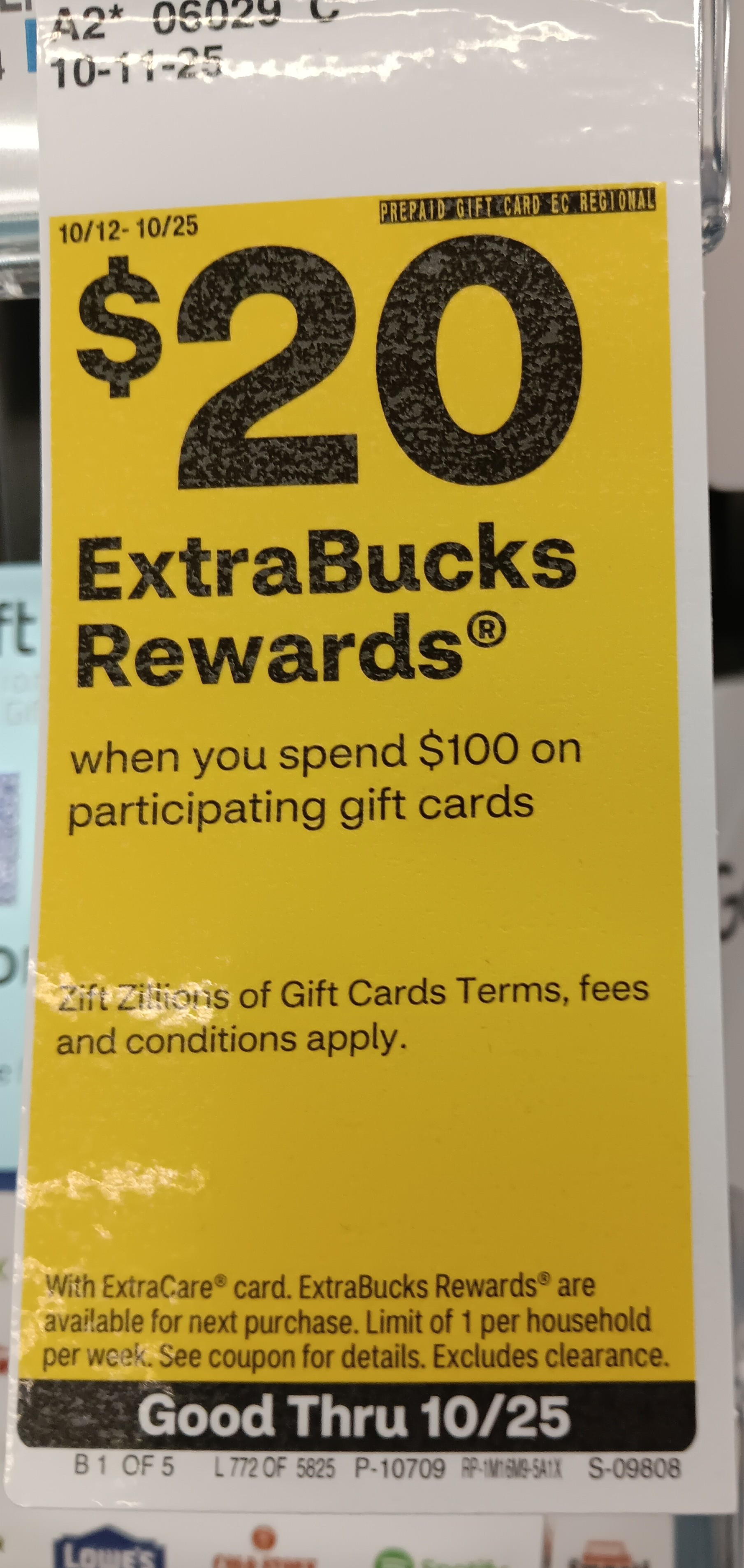 cvs gift card deal buy $100 get $20 ecb