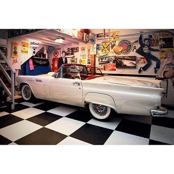 MotoFloor Modular Garage Flooring Tiles 48 square feet per Box 1' x 1 ...