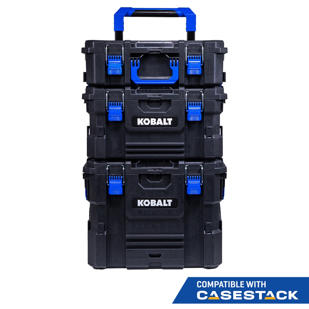 Kobalt CASESTACK 21.5-in Black Plastic Wheels Lockable Tool Box - $119