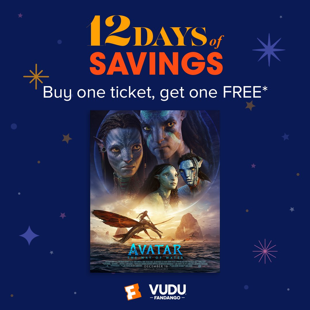 Avatar: Way of the Water BOGO ticket up to $15 on Fandango