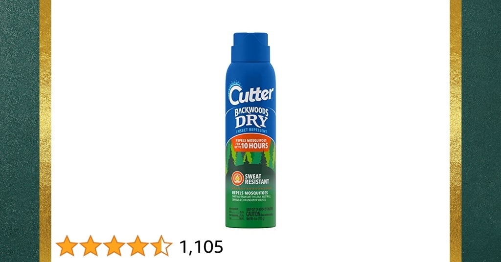 Cutter Backwoods Dry Insect Repellent, Mosquito Repellent, 25% DEET ...