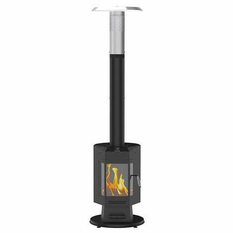 Costco - In-store only - FlamePro 81”H Steel Patio Pellet Heater - $199.99