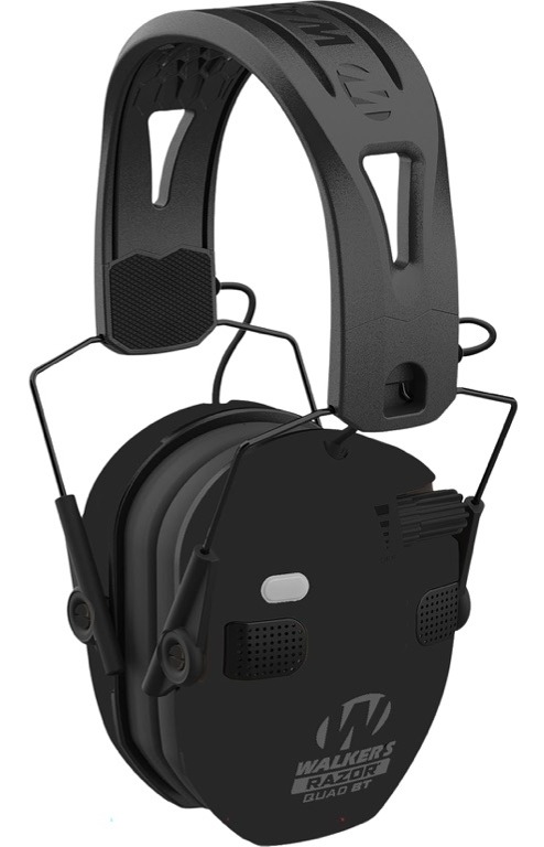 Walker's Razor Slim Quad Electronic Bluetooth Earmuffs (NRR 21dB) Gel ...