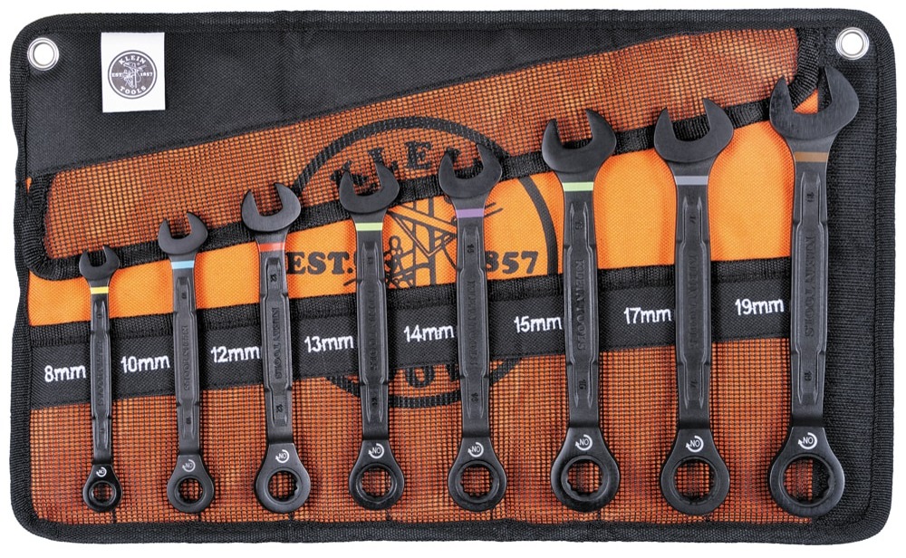 8-Piece Klein Tools Set Ratchet Wrench (Metric)
