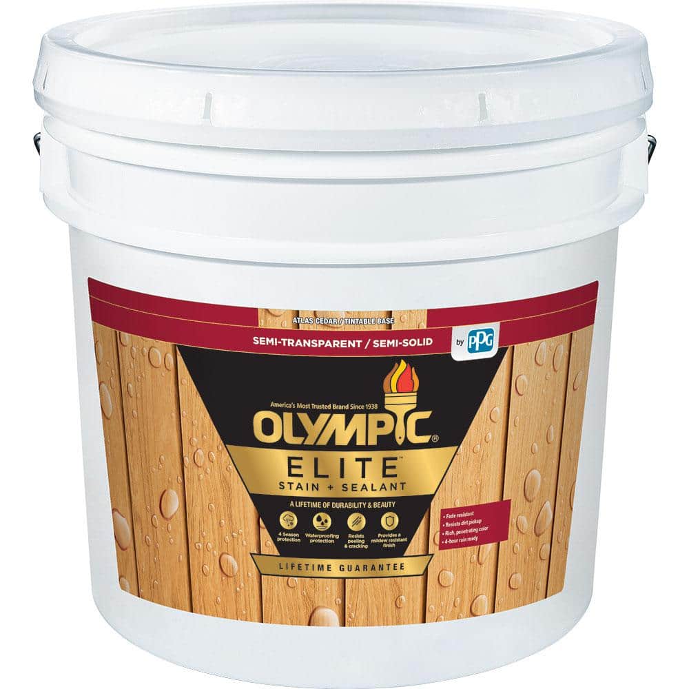 Olympic Elite Exterior Stain and Sealant 3 Gallon bucket at 90% off at ...