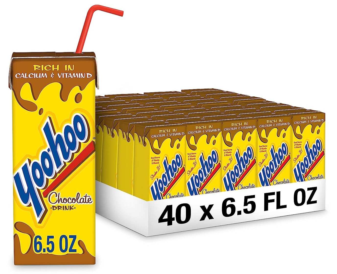 Yoo-hoo Chocolate Drink, 6.5 fl oz boxes, 10 count (Pack of 4) [Subscribe & Save] $9.83 @ Amazon
