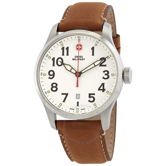 Swiss Military Terragraph Quartz White Dial Men's Watch Stainless Steel ...