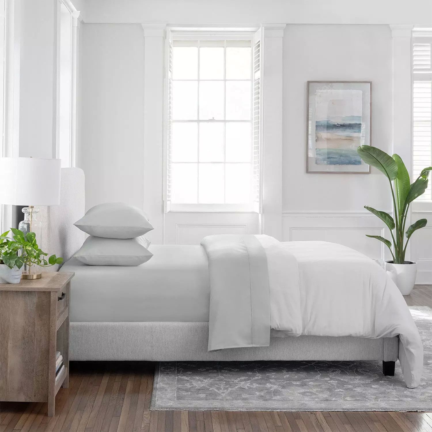 Sam's club Member's Mark 450-Thread-Count Solid Sheet Set (Soft Silver ...