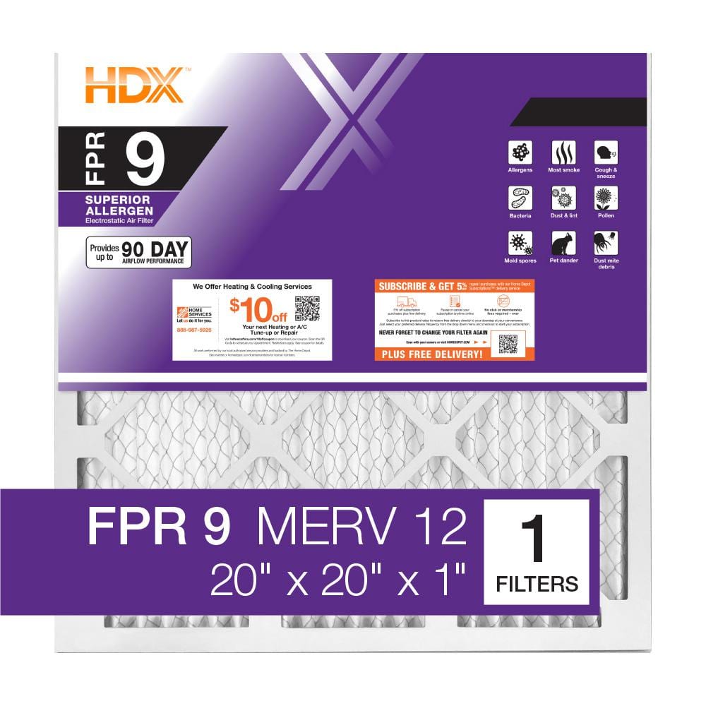 HDX HVAC 1-inch Air Filters (MERV 11 and 12) buy 2 get two free many ...