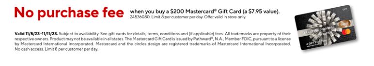 At Staples - No Purchase Fee when you buy a $200 Mastercard Gift Card ...