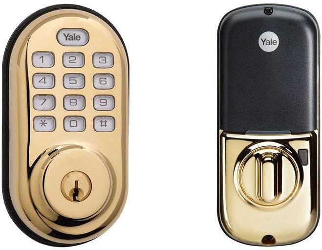 Yale Security Electronic Push Button Deadbolt Fully Motorized with ...