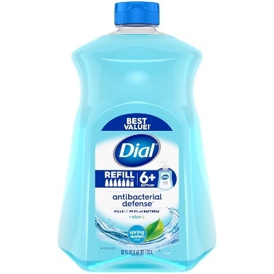 Dial Complete Antibacterial Liquid Hand Soap Refill - Spring Water - 52 ...