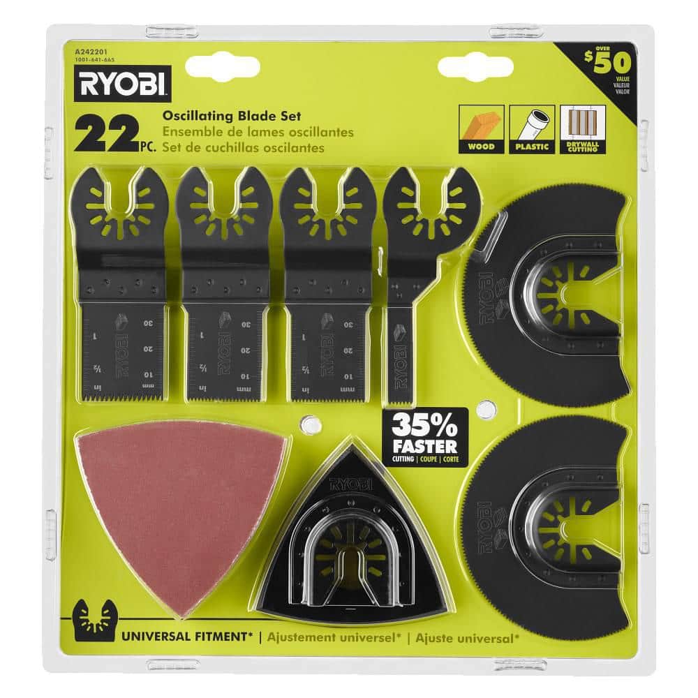 22-Piece Ryobi Oscillating Blade & Sand Paper Set