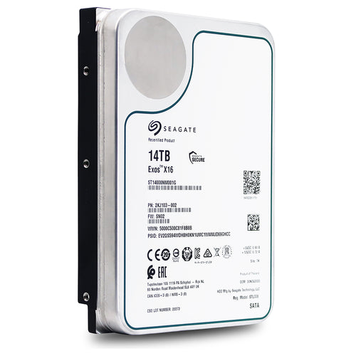 14TB Seagate Exos X16 7200 RPM 3.5" Enterprise HDD (Manufacturer ...