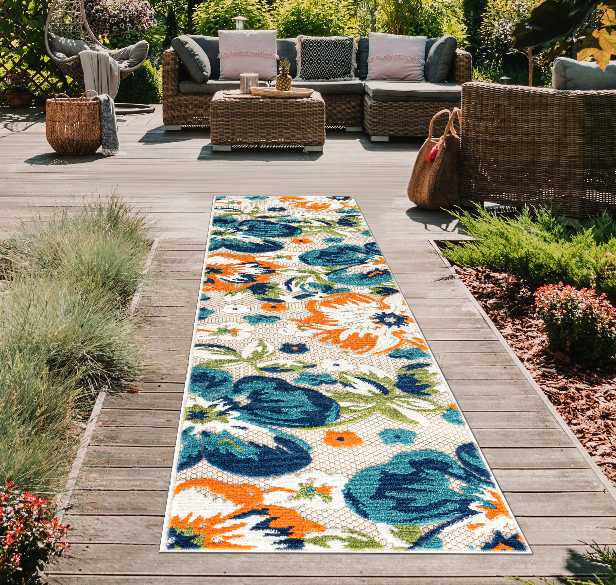 Amazon - Patio Deck Backyard Indoor/Outdoor Runner Rug 2' x 7 ...