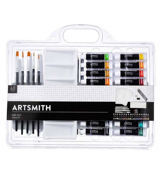 60-Piece Artsmith Art Set: Acrylic Painting, Drawing or Sketching $10 ...