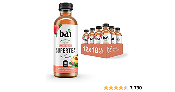 Bai Iced Tea, Narino Peach, Antioxidant Infused Supertea, Crafted with ...