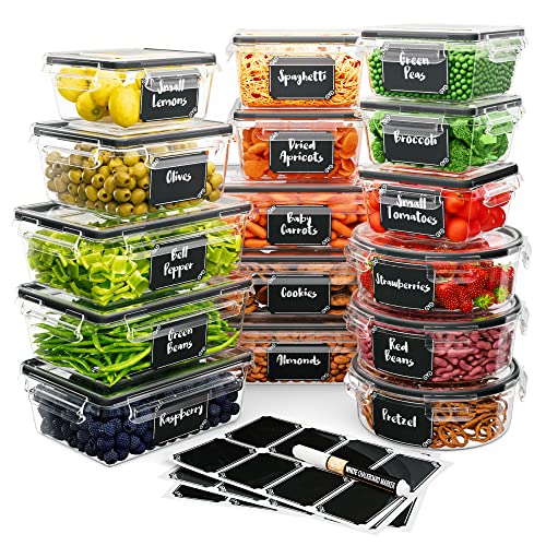 32-Pc Chef's Path BPA-Free Food Storage Containers Set w/ Easy Snap ...