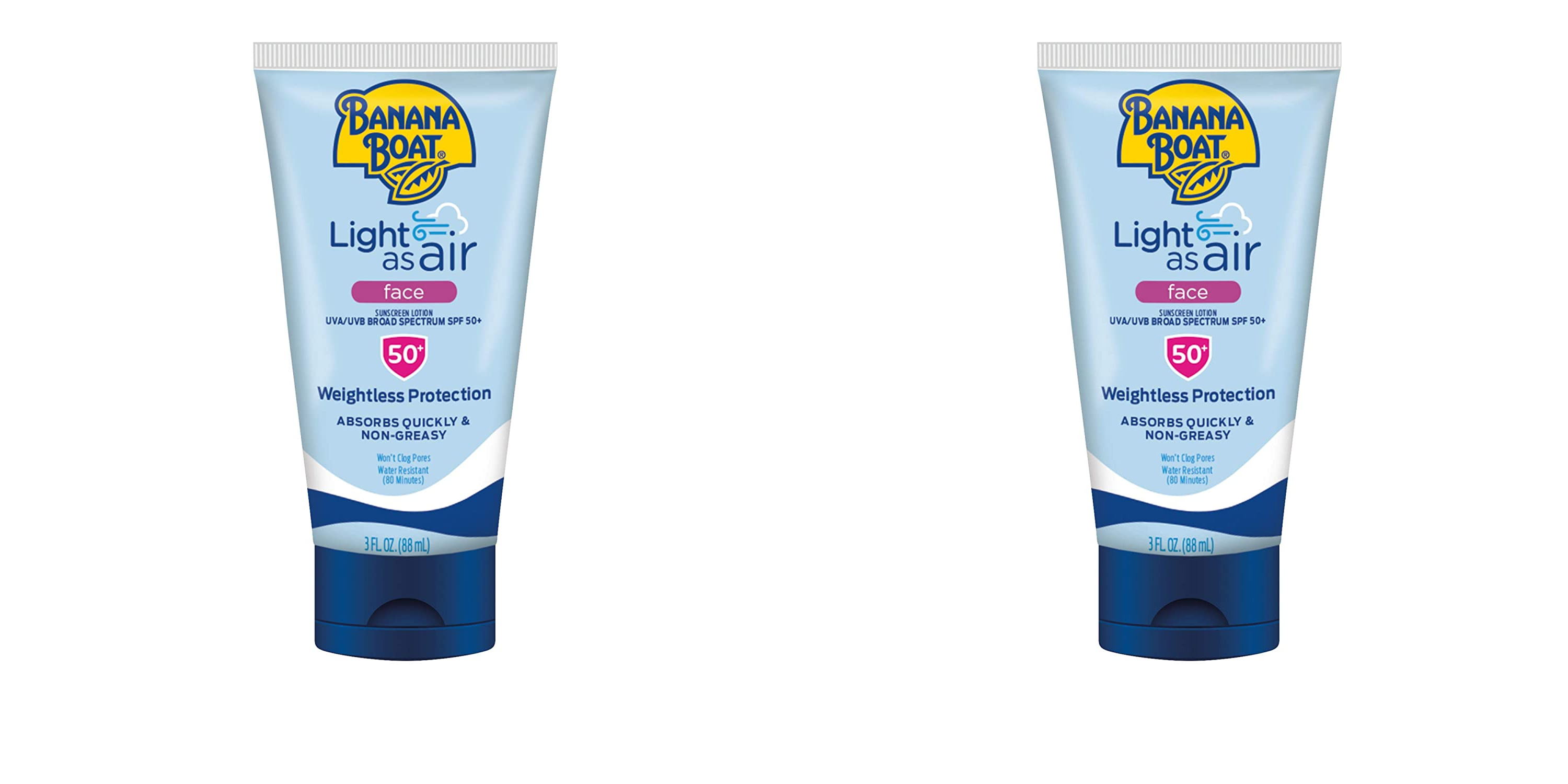 3-Oz Banana Boat Light As Air Faces Sunscreen Lotion (SPF 50) 2 for $14 ...