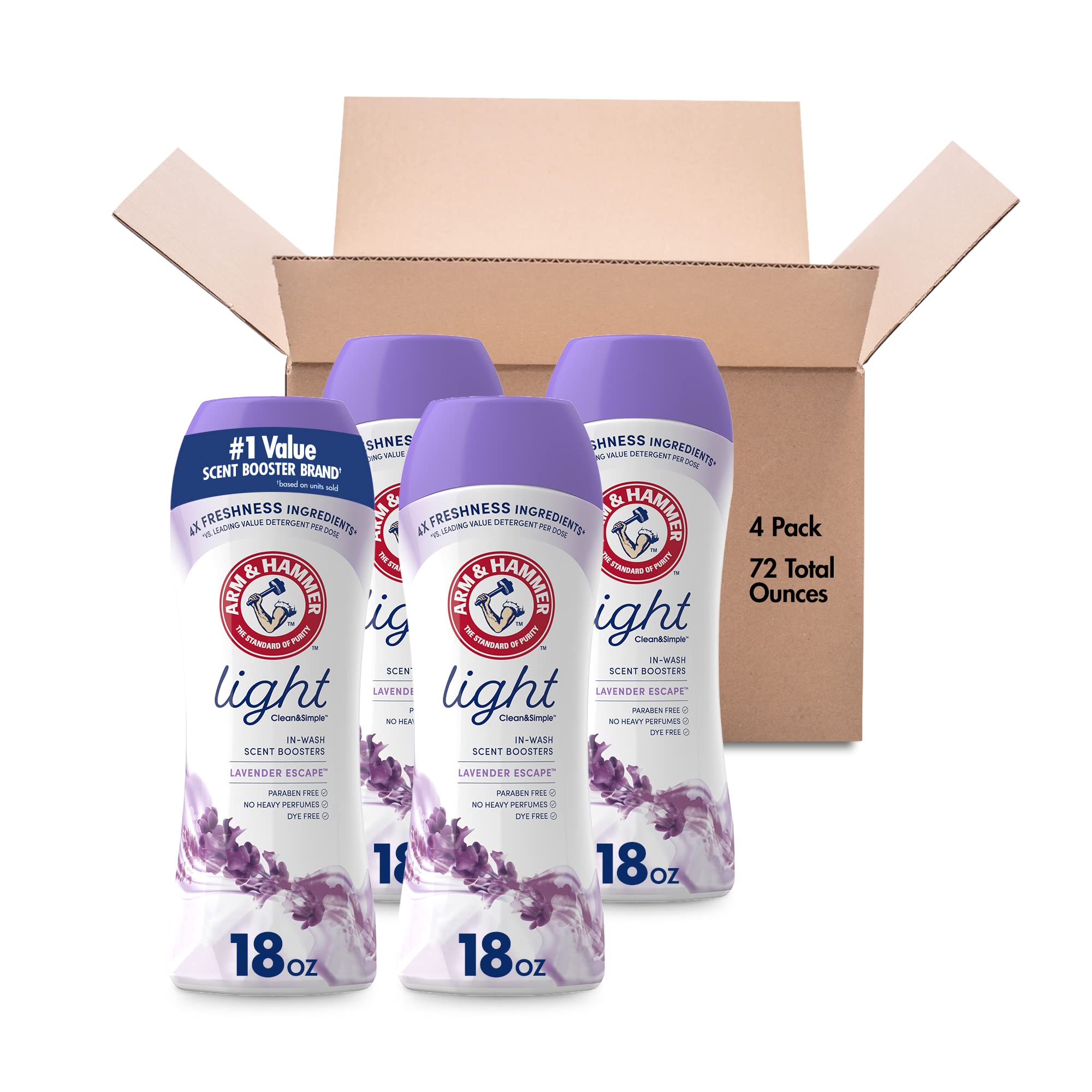 4-Pack 18-Oz Arm & Hammer Clean & Simple in-wash Scent Booster ...