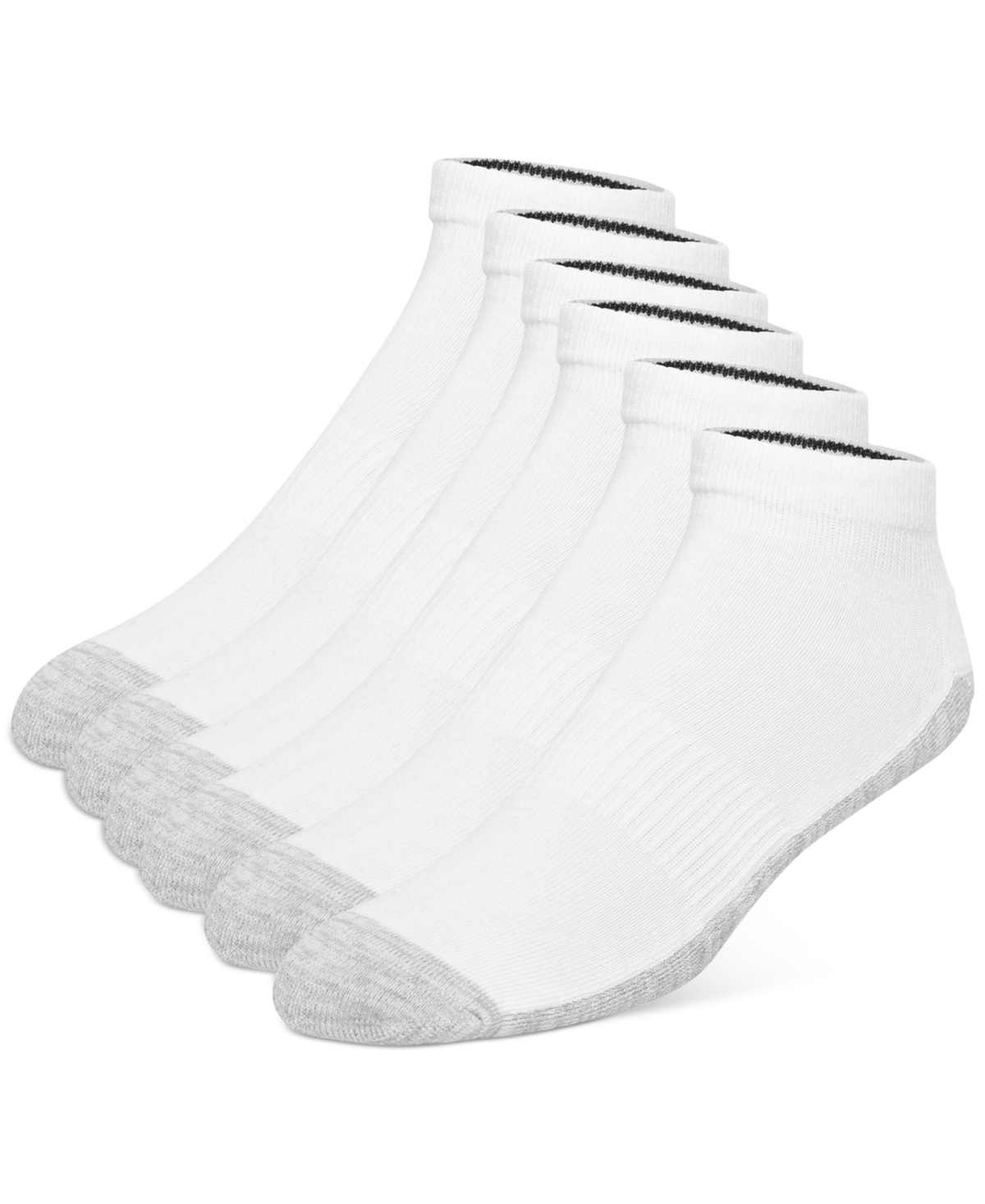 New Balance Men's Socks: 6-Pack Athletic Quarter Socks (White, Black ...