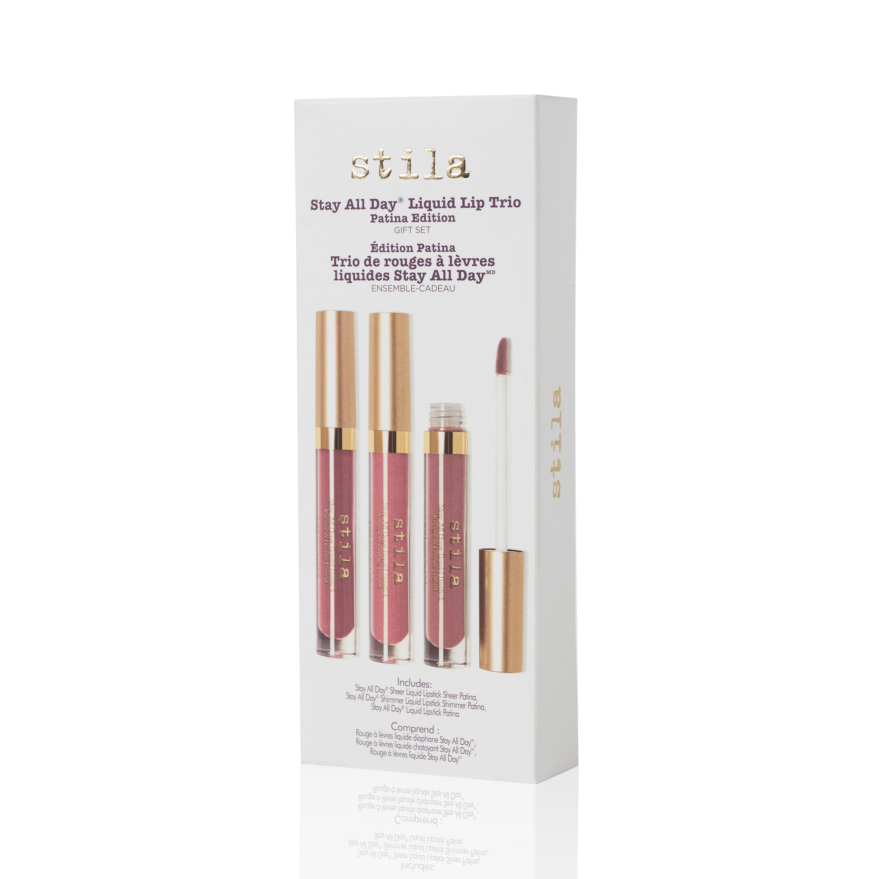 3-Piece Stila Stay All Day Liquid Lip Trio Patina Edition Gift Set $18. ...