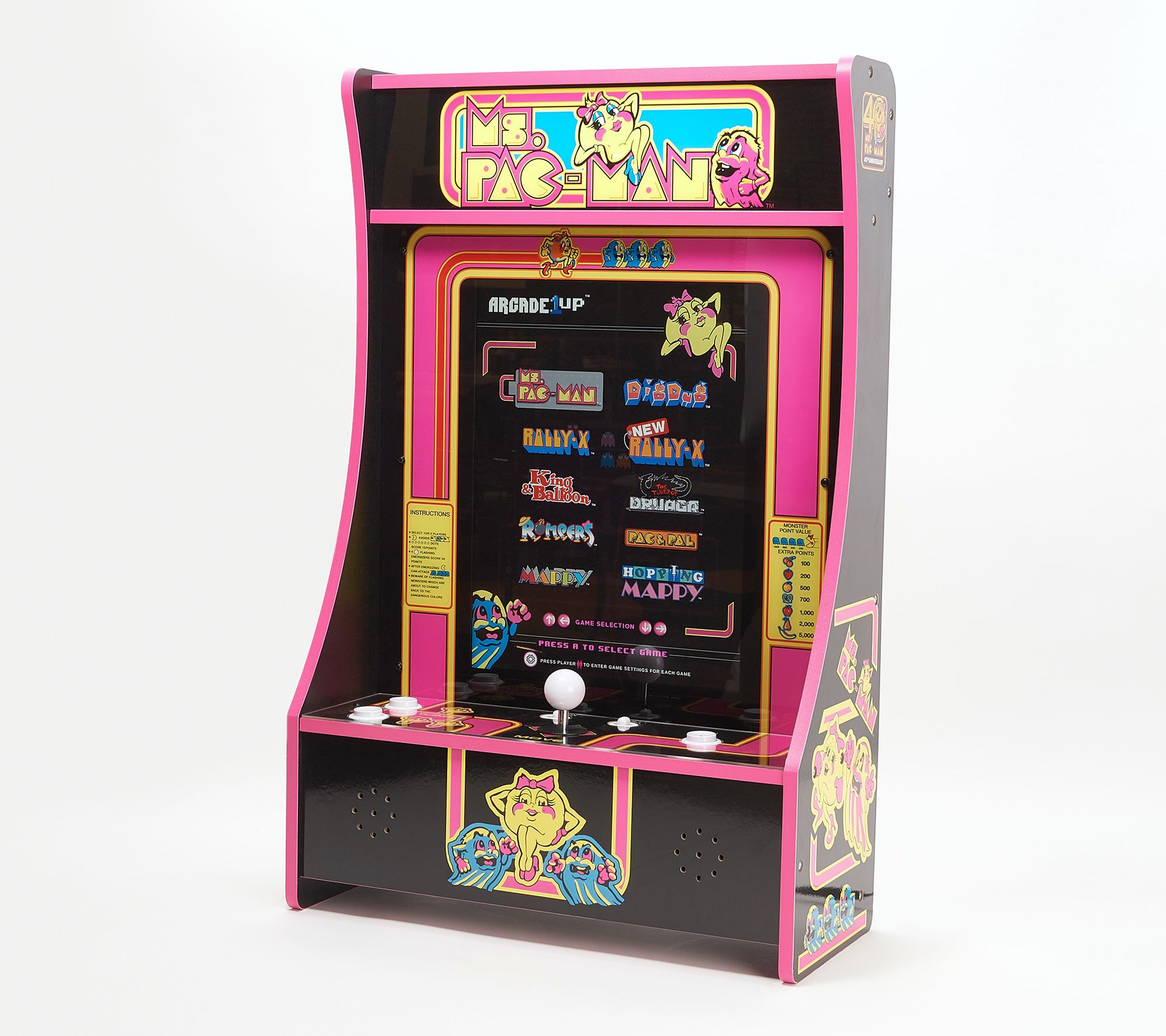 Arcade1Up Ms. Pac-Man 10 Game PartyCade at QVC $119.95