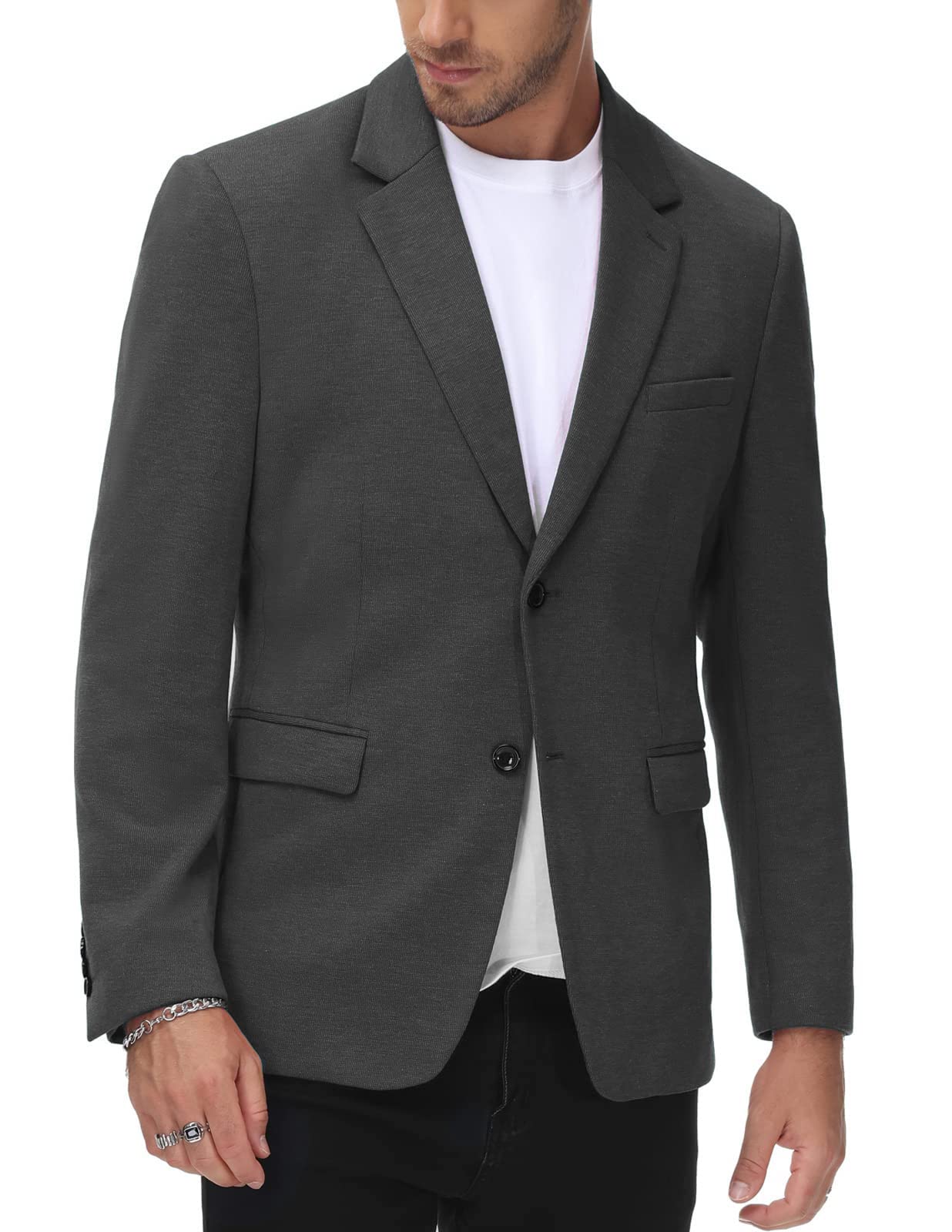 [Amazon Prime Exclusive] PJ Paul Jones Men's Herringbone Blazer Jacket Lightweight Casual Knit ...