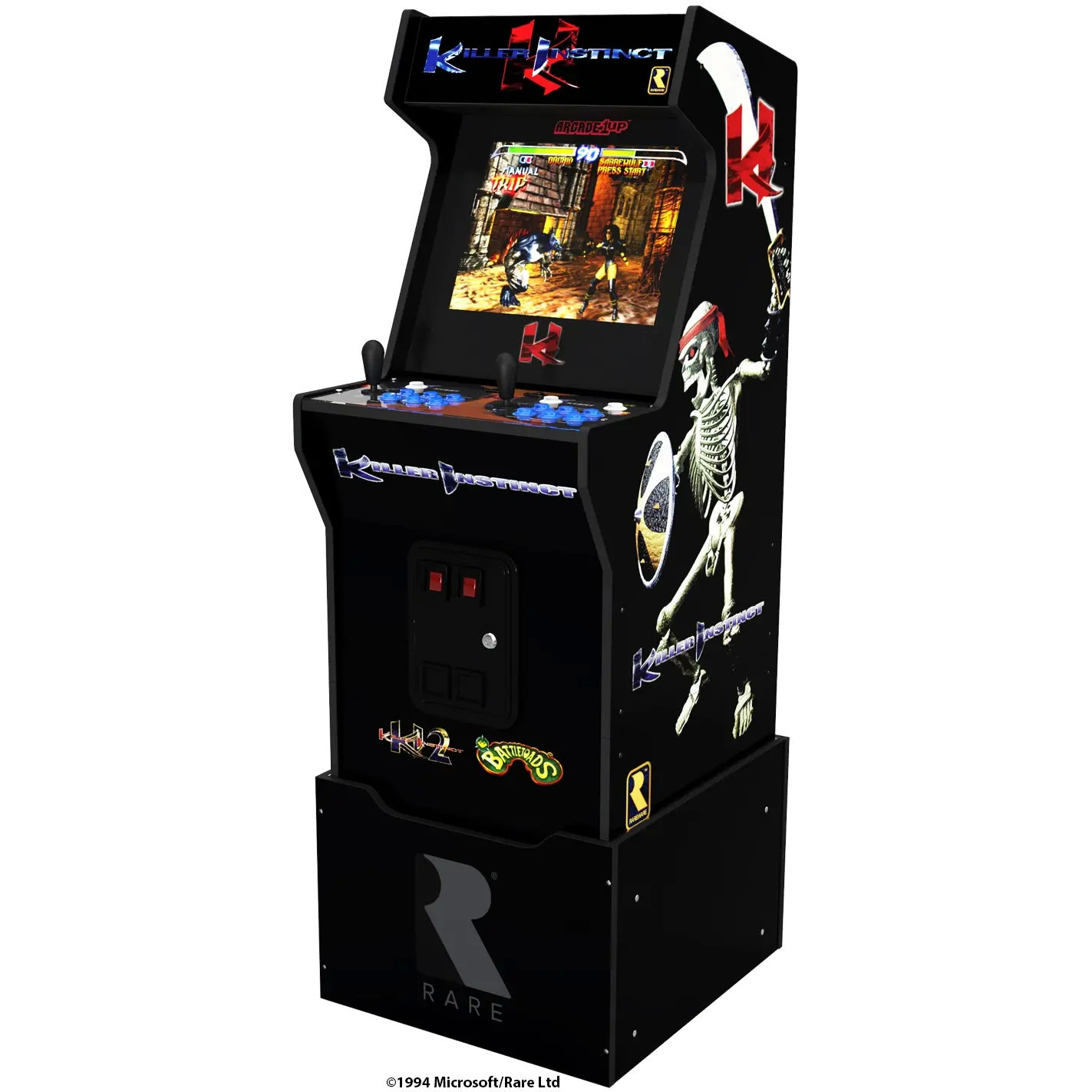 Killer Instinct Arcade Machine w/ Custom Riser + Matching Stool ...