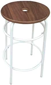 2-Pack Ravenna Home Caleb Round Barstool with Metal Legs $30.57 shipped ...