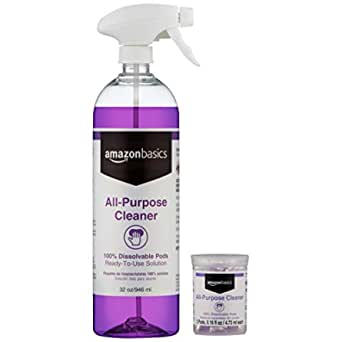Amazon Basics Dissolvable All-Purpose Cleaner Kit with 3 Refill Pacs $2 ...