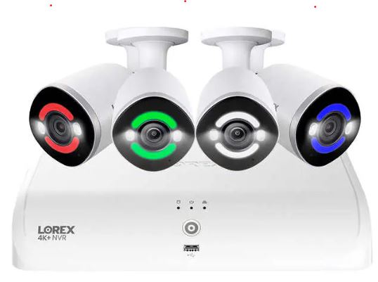 Lorex 4K+ Fusion 2TB Wired NVR Security System with Four 4K Bullet Cameras - Costco $509.99