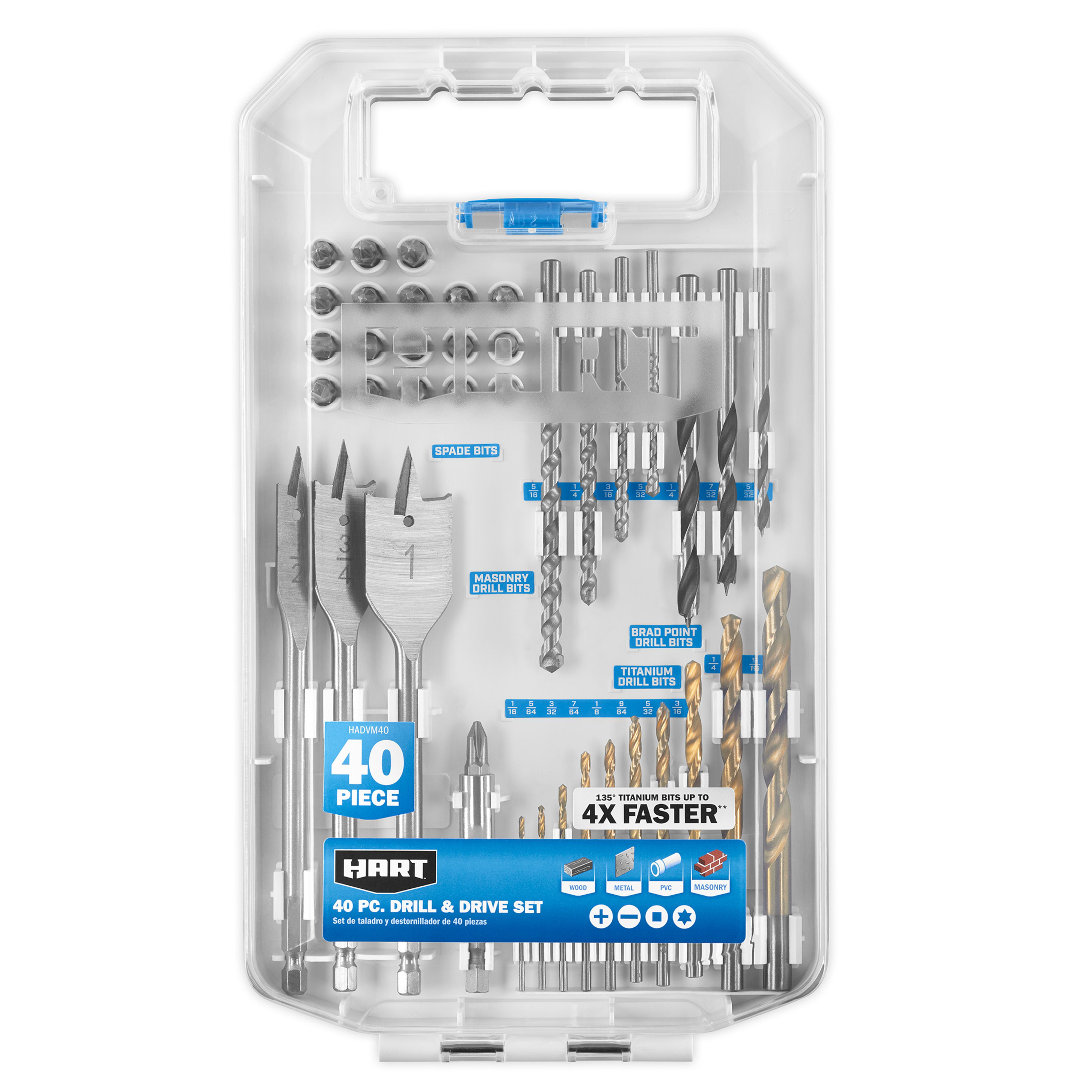 HART 40-Piece Assorted Drill and Drive Bit Set with Storage Case $8.88