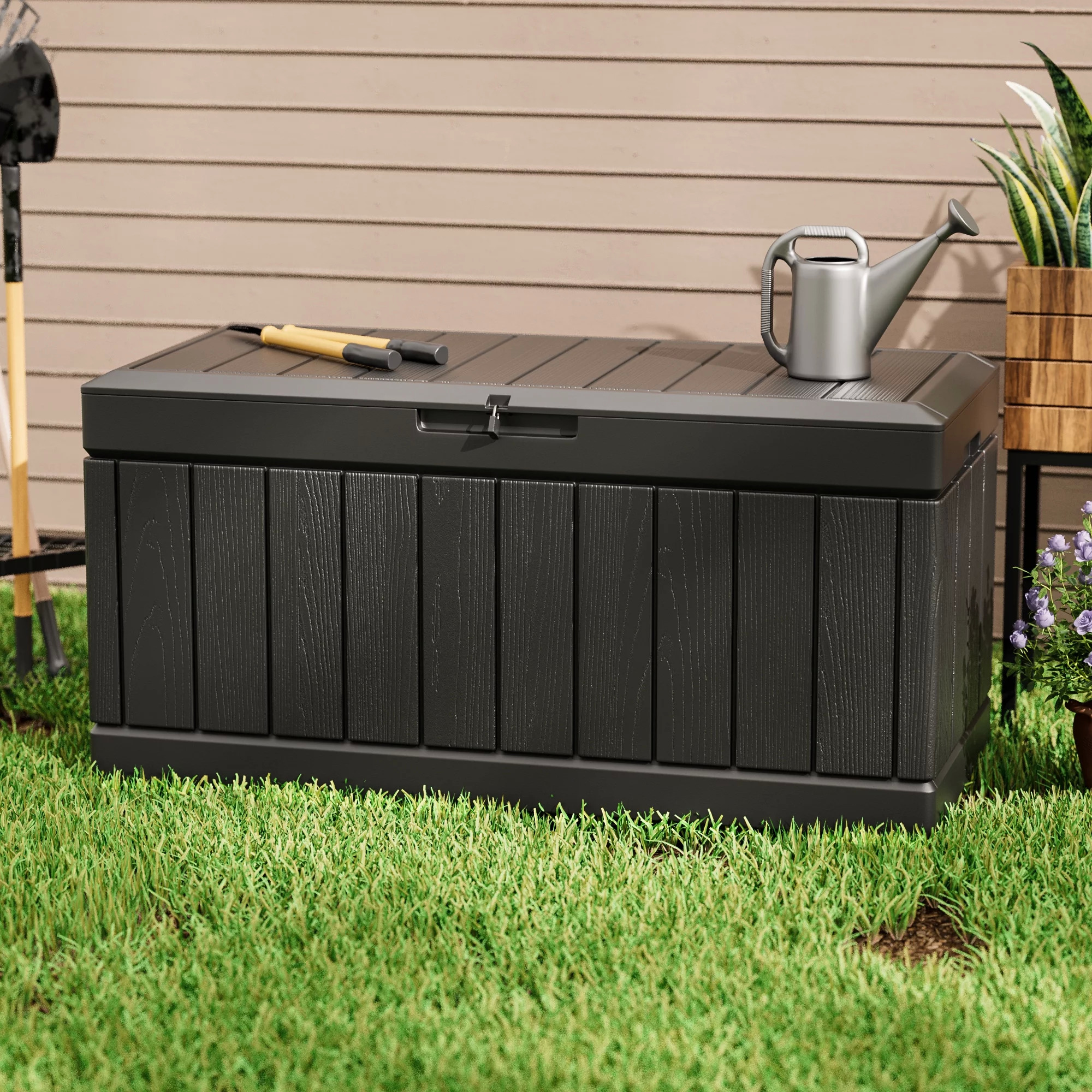 Homall 82 Gallon Resin Outdoor Storage Lockable Deck Box (Various Colors)