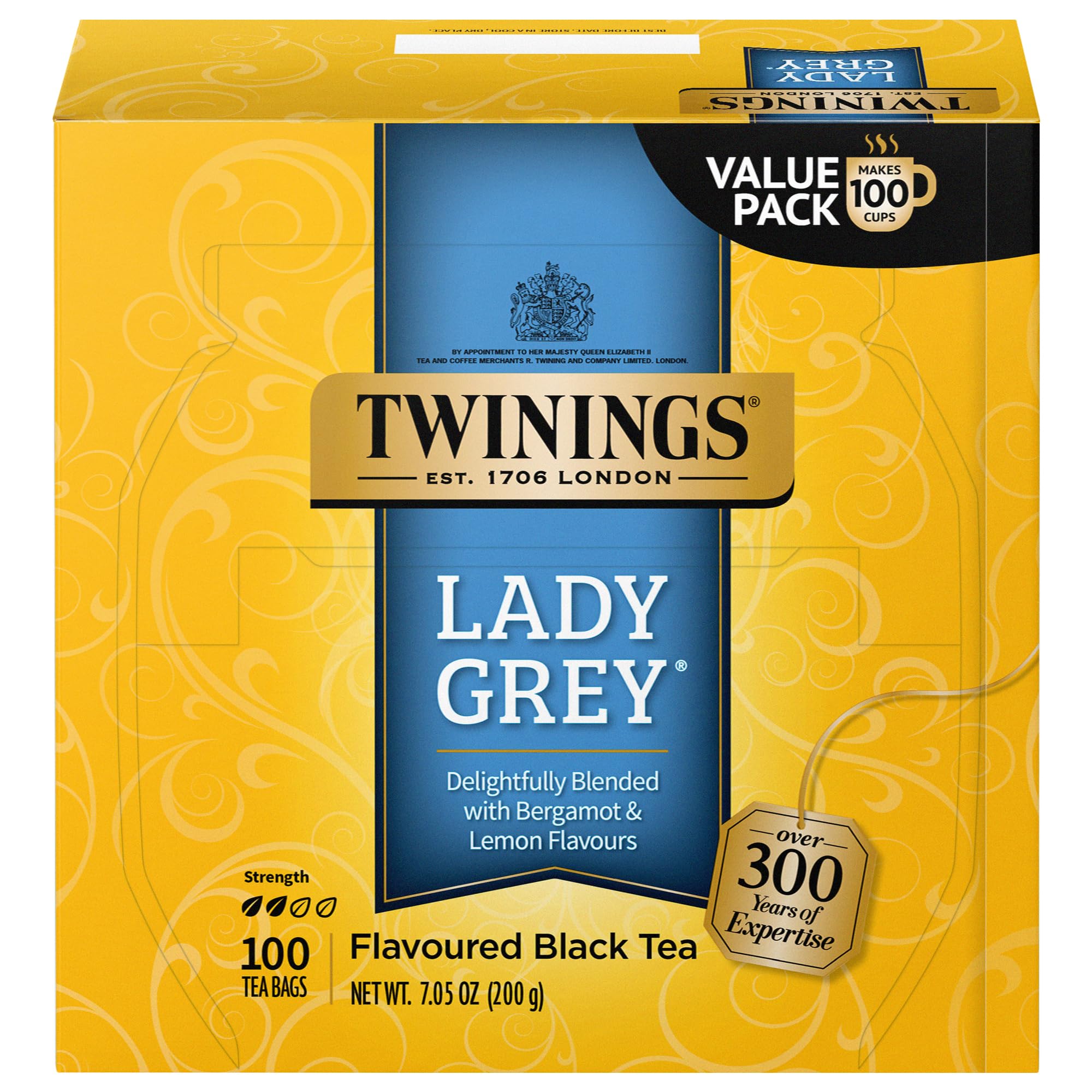 Prime Members: 100-Count Twinings Individually Wrapped Lady Grey Black ...