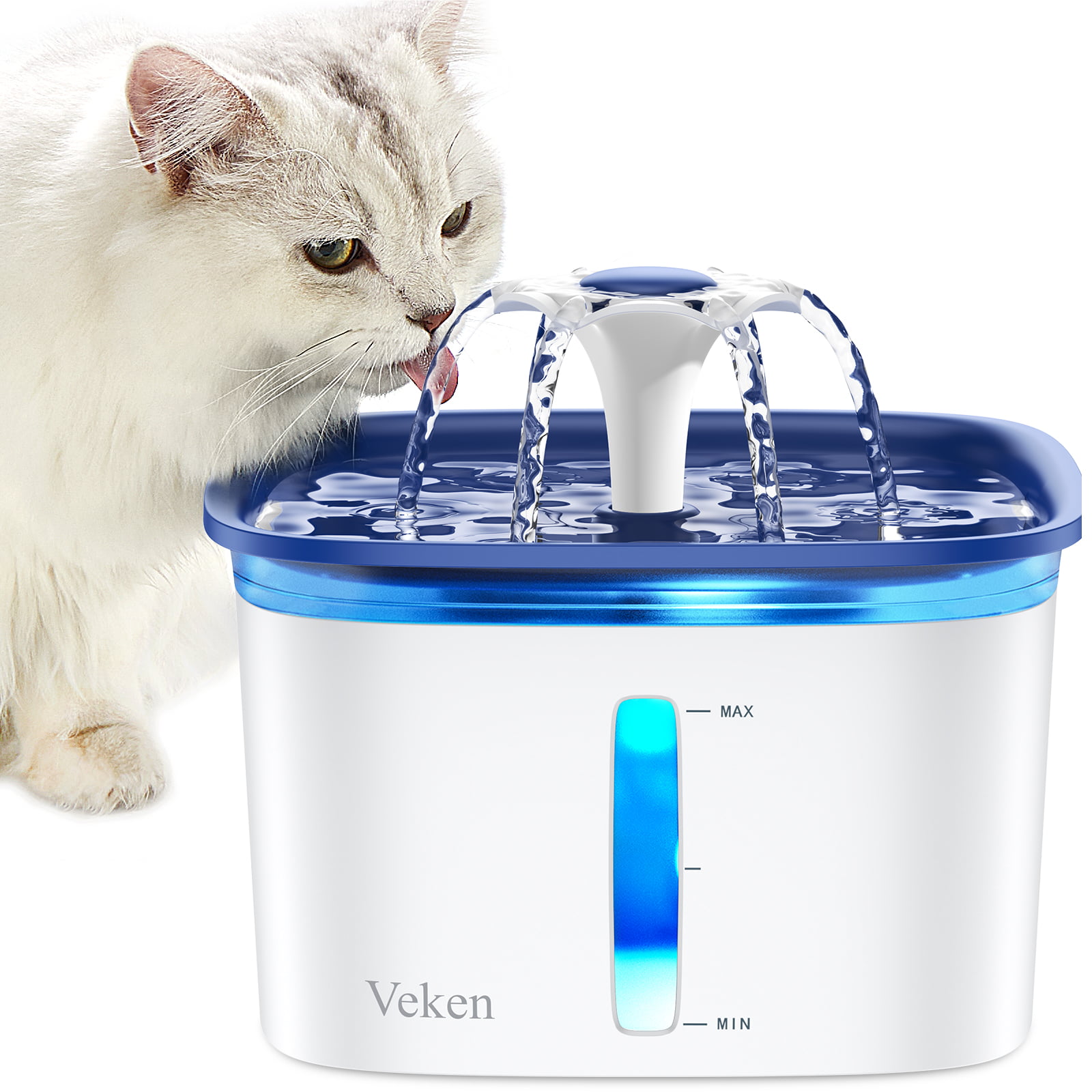 Veken 95oz/2.8L Pet Fountain Cat Dog Water Fountain Dispenser with ...