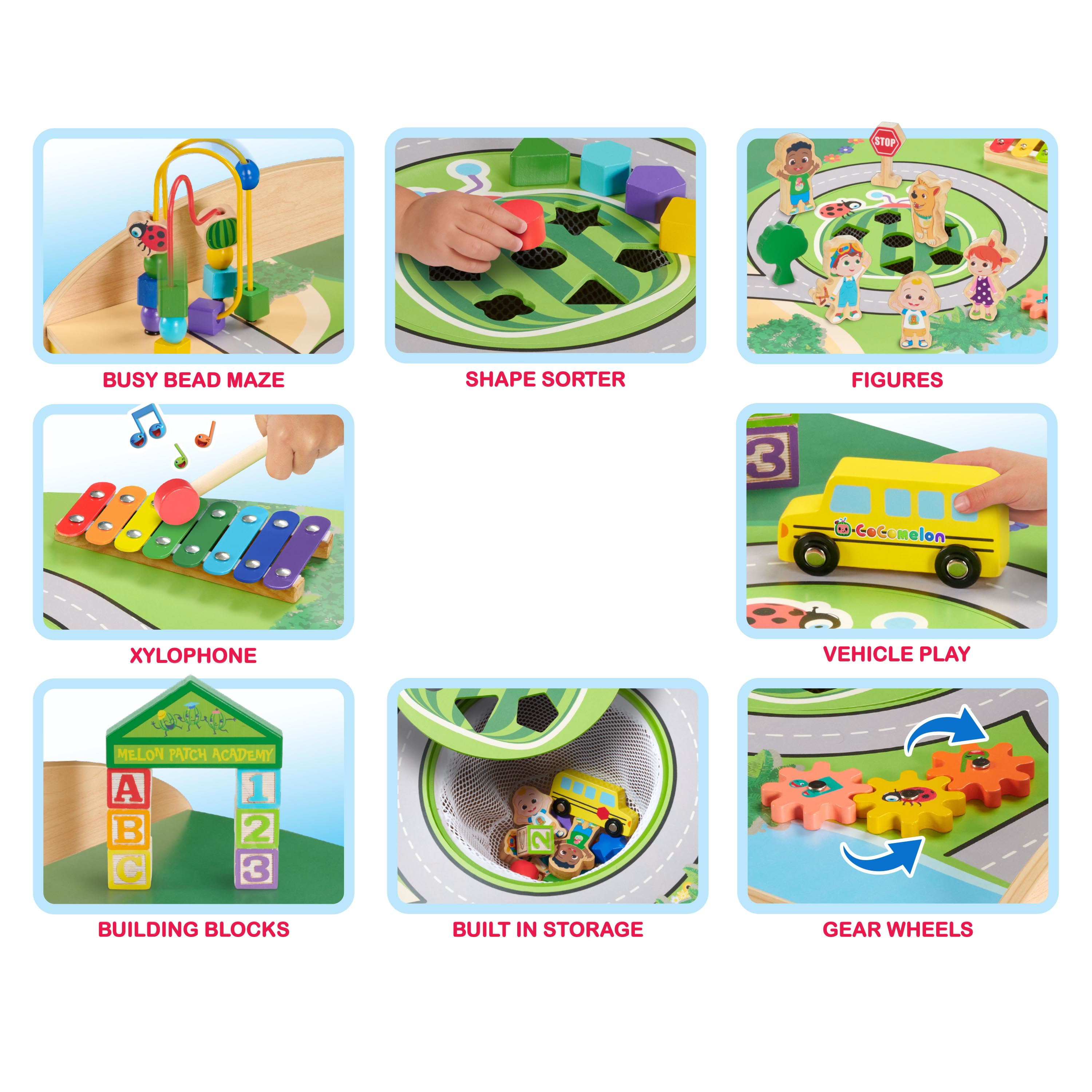 CoComelon Wheels on the Bus Wooden Activity Table $75 + Free Shipping