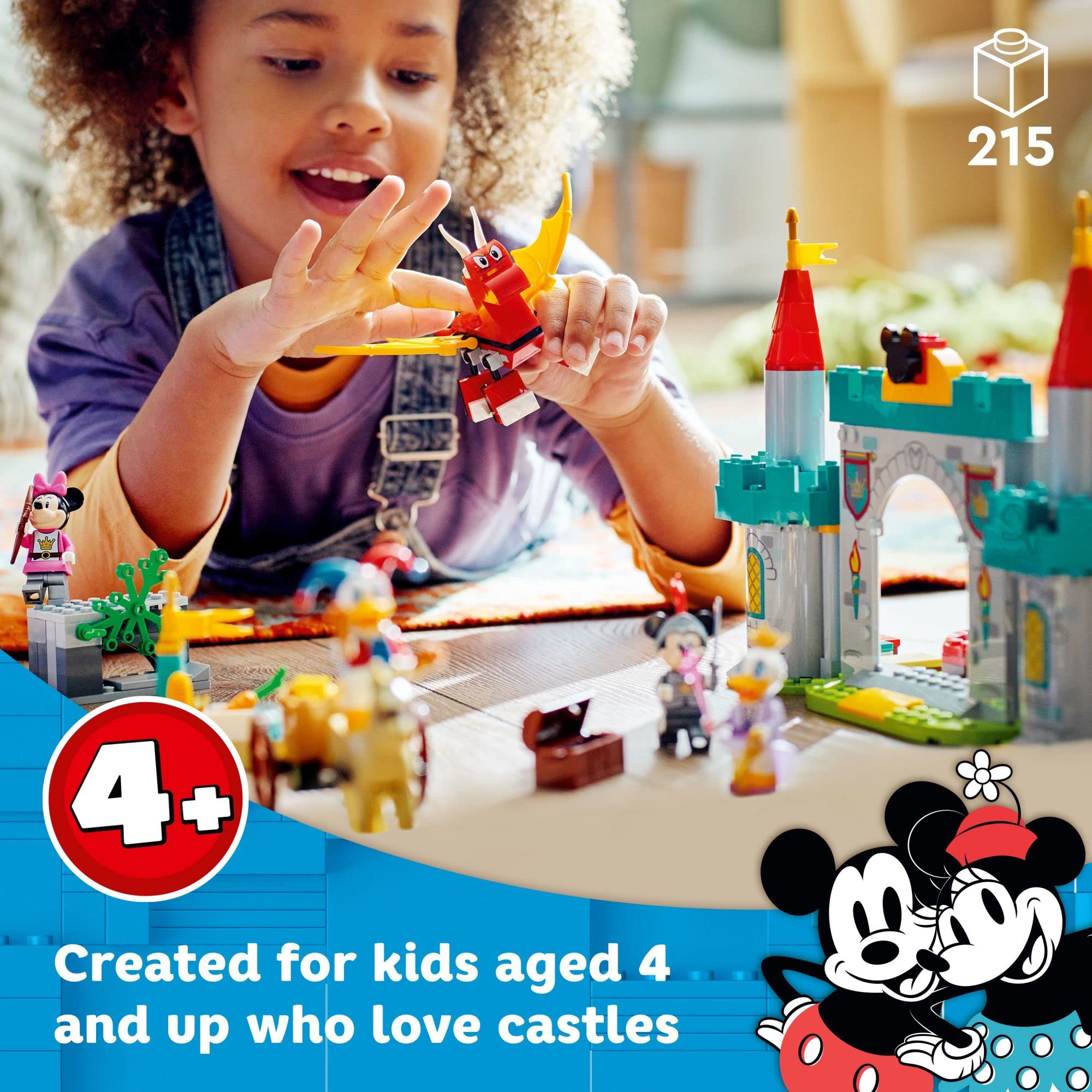 215-Piece LEGO Disney Mickey and Friends Castle Defenders Buildable Toy ...
