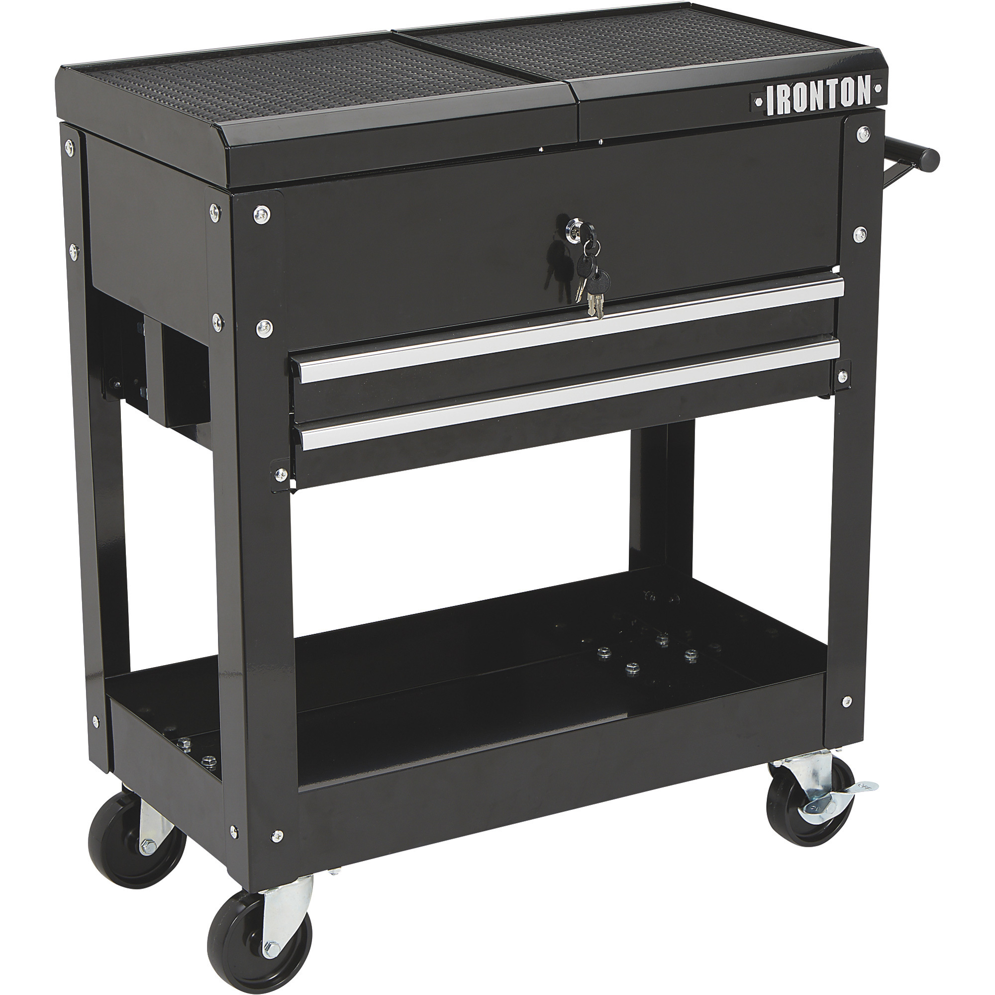 Ironton 2-Drawer Rolling Tool Cart w/ 350-lb. Capacity (30.5"L x 14.5"W ...