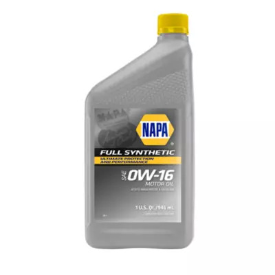 NAPA 0W-16 synthetic motor oil, $20.99/5qt, store pickup or FS over $35