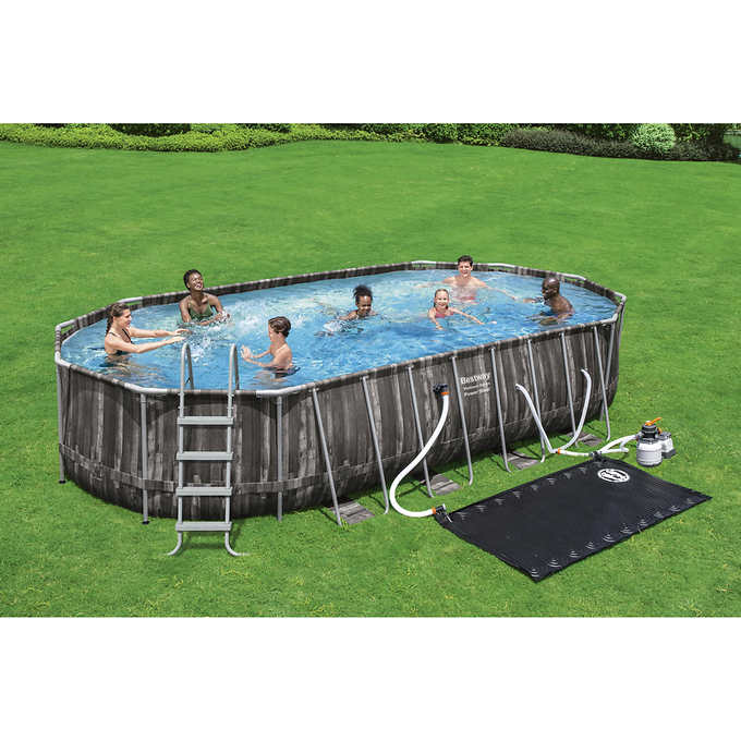 Bestway Power Steel 22’ x 12’ x 48’’ Above Ground Oval Pool Set ...